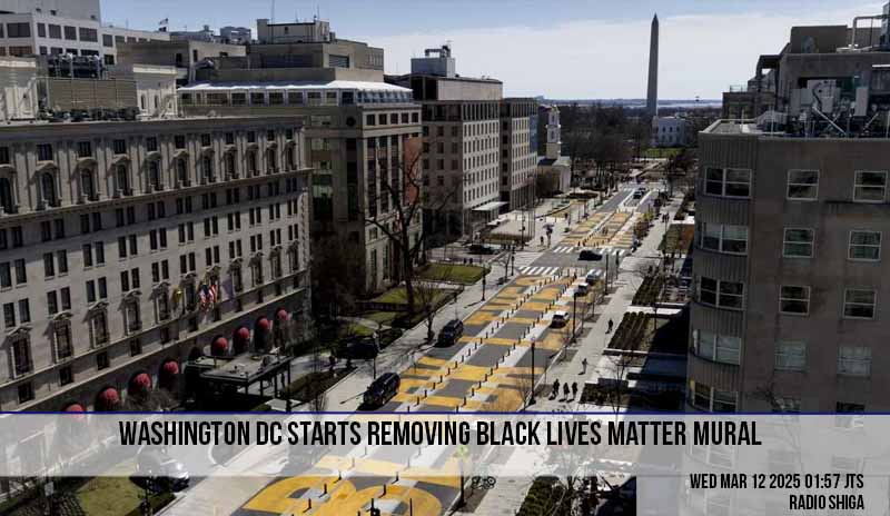 Mural Black Lives Matter é removido em Washington DC - Radio Shiga